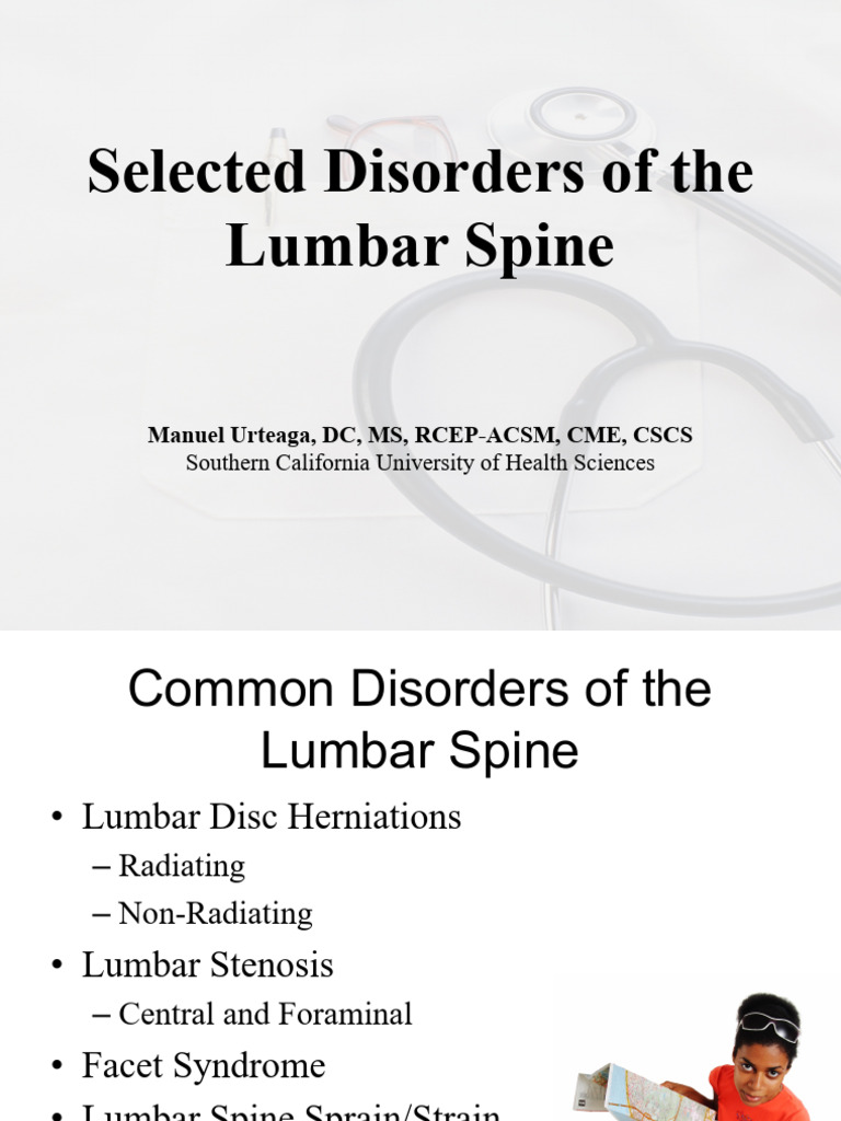 Common Lumbar Spine Disorders Explained | PDF | Nervous System ...