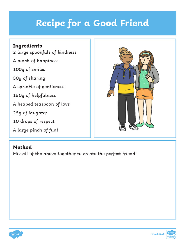 Recipe for a Perfect Friend | PDF