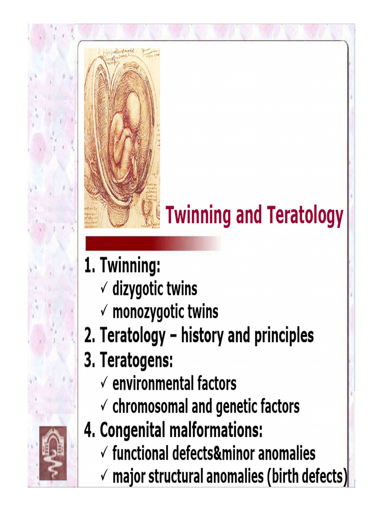 Twinning and Teratology Overview | PDF | Twin | Multiple Births
