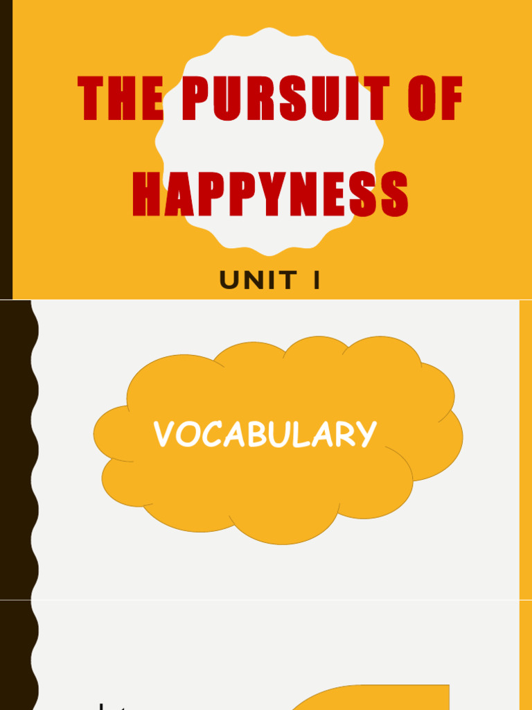 Unit 1 - The Pursuit of Happyness (SS) | PDF | Gratitude | Behavioural ...