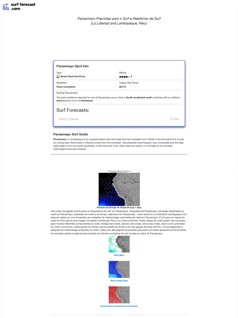 Guia de Surf em Pacasmayo, Peru | PDF | Hidrologia | Hidrografia