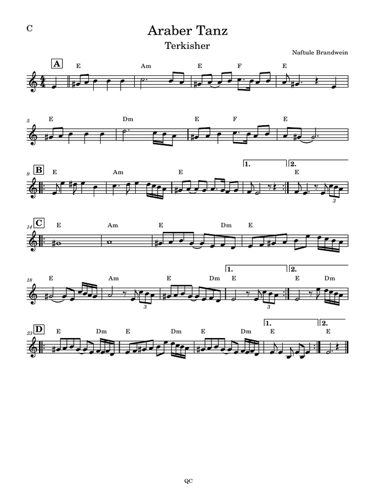 Araber Tanz - C | PDF