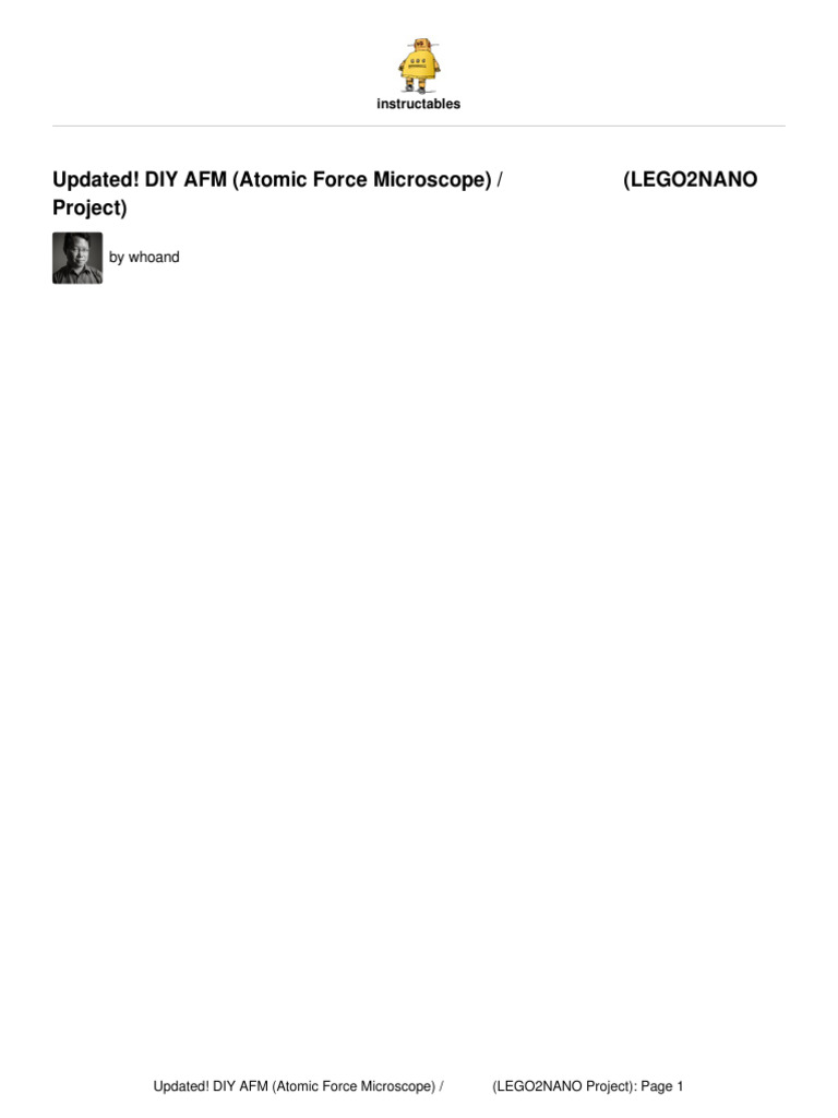 A Low Cost Atomic Force Microscope 低成本原子力顯微鏡 | PDF | Atomic Force ...