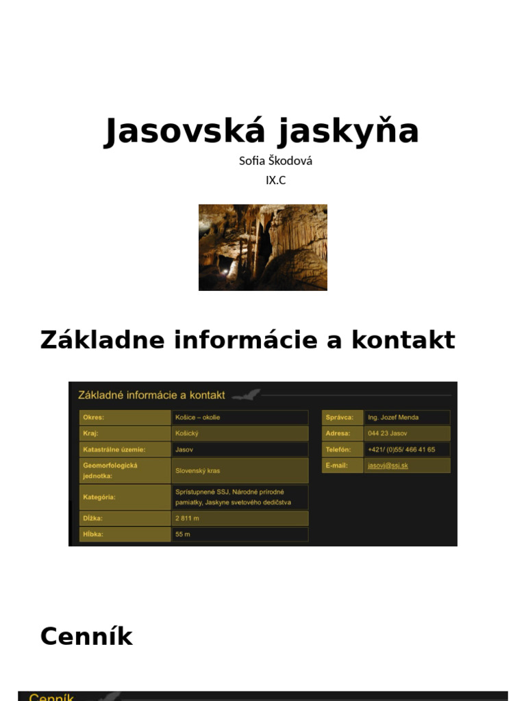 Jasovská jaskyňa | PDF
