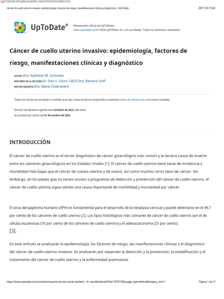 cancer-cervicouterino.en.es | PDF | Cáncer de cuello uterino | Cáncer