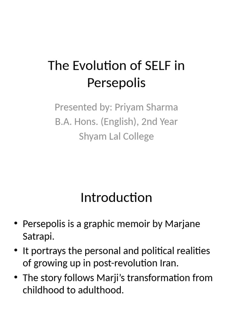 Persepolis Presentation | PDF