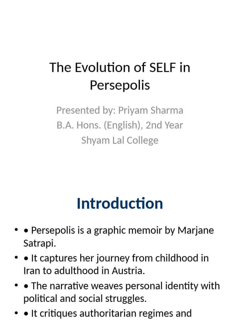 Identity and Struggle in Persepolis | PDF | Identity (Social Science ...