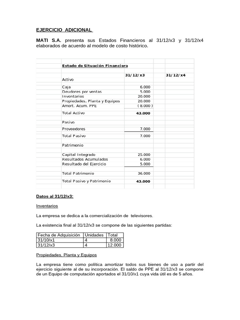 Ejercicio Adicional Aj. X Inf Mati | PDF
