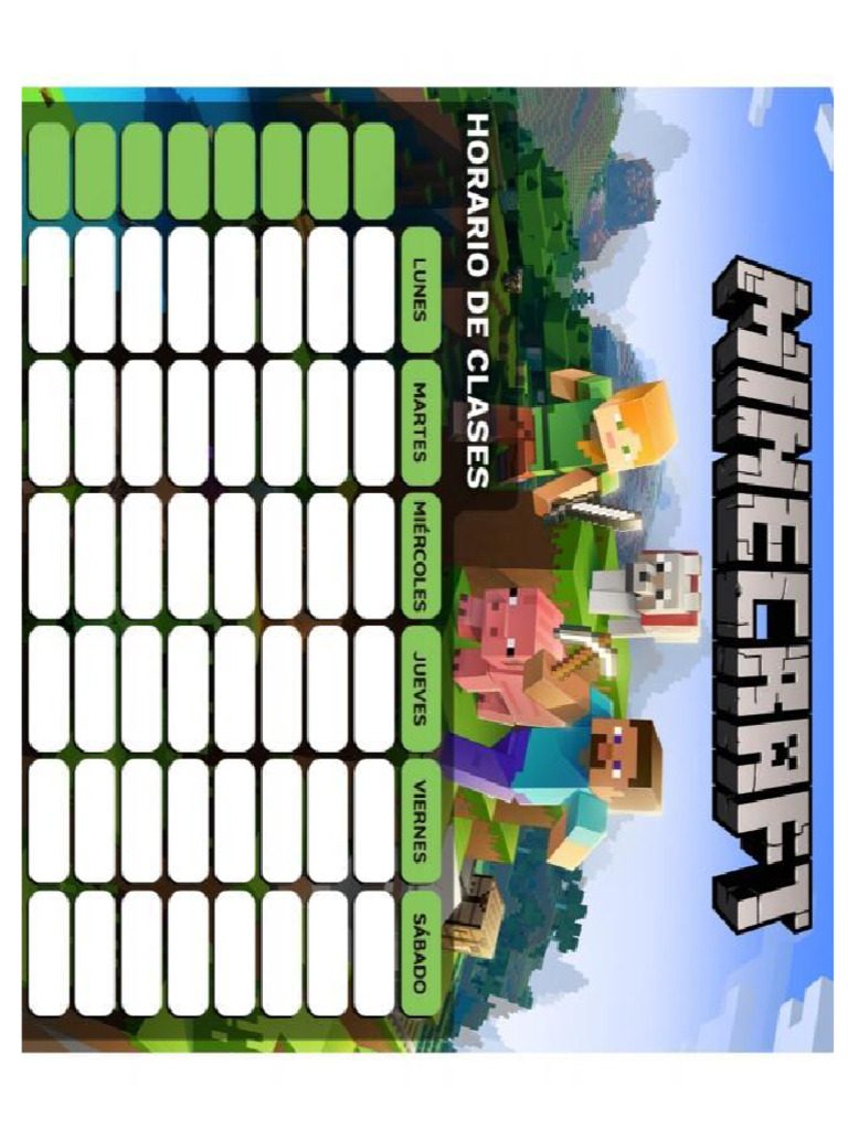 horario minecraft | PDF