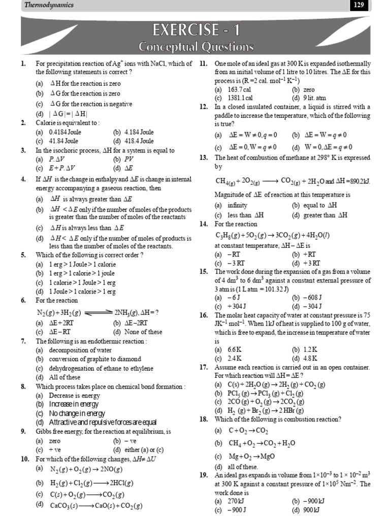 Thermodynamics Homework - SVKM-juniors | PDF | Enthalpy | Physical ...