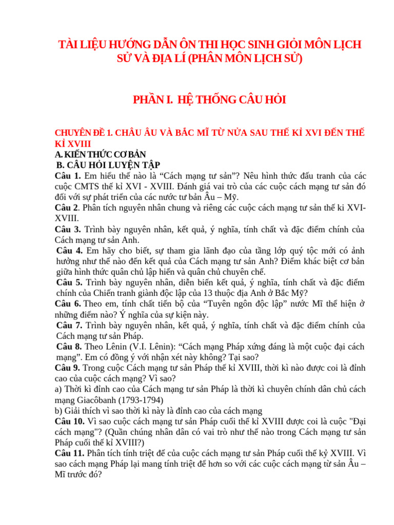 TÀI LIỆU BDHSG SỬ 8 - BỘ SÁCH KNTT, CTST, CD | PDF