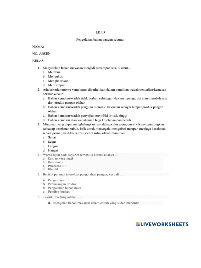 Worksheet 985204 | PDF