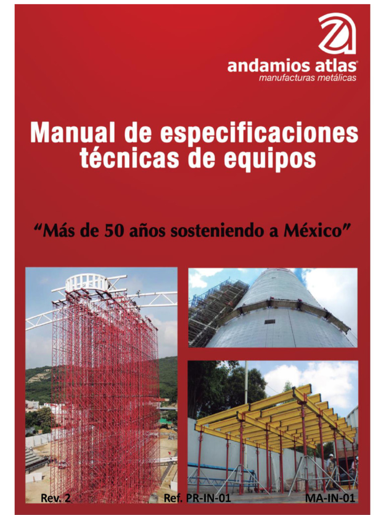Manual de Especificación ATLAS ESTRUCTURAL | PDF | Tornillo | Andamio
