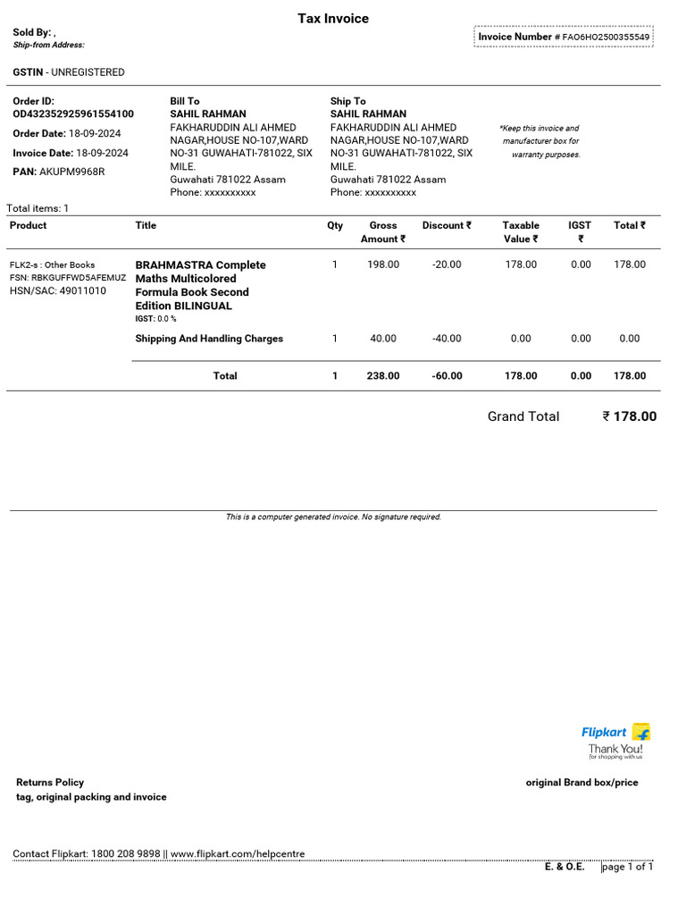 Invoice | PDF | Taxation | Taxes