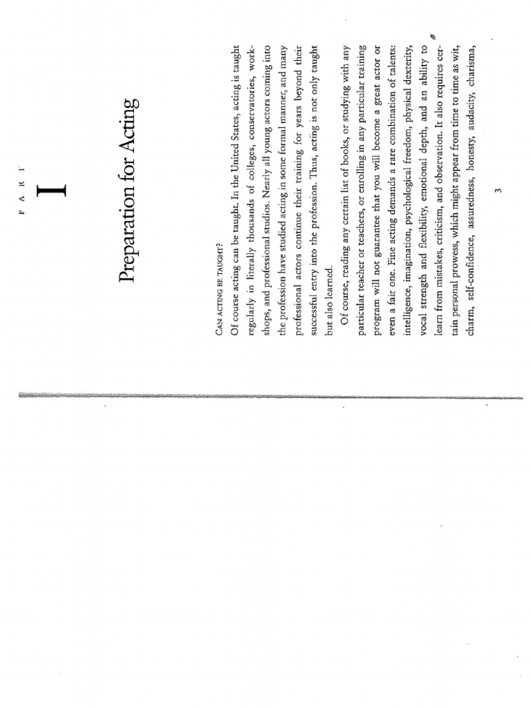 Acting One Chapters | PDF