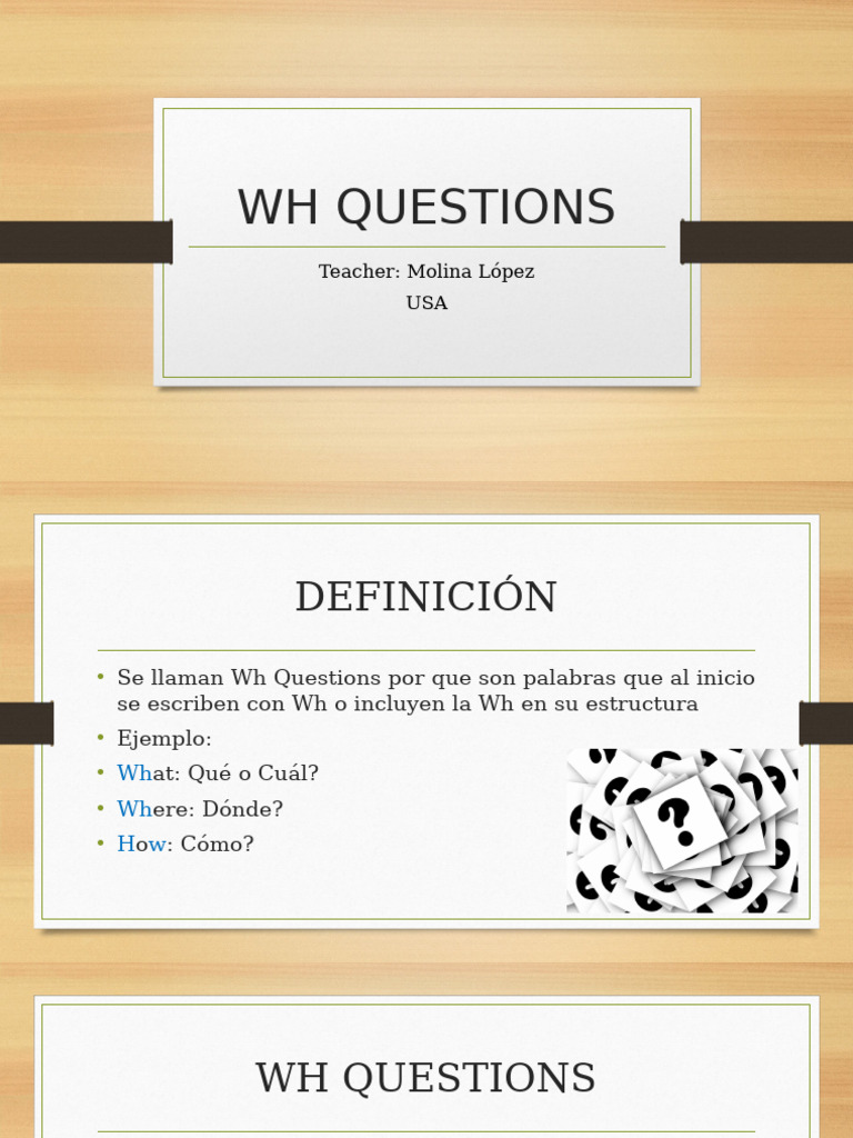WH Questions Full | PDF