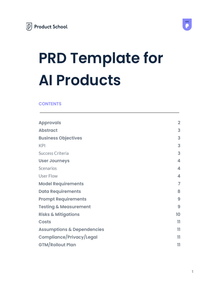 AIPC AI PRD Template | PDF | Computing | Information Technology