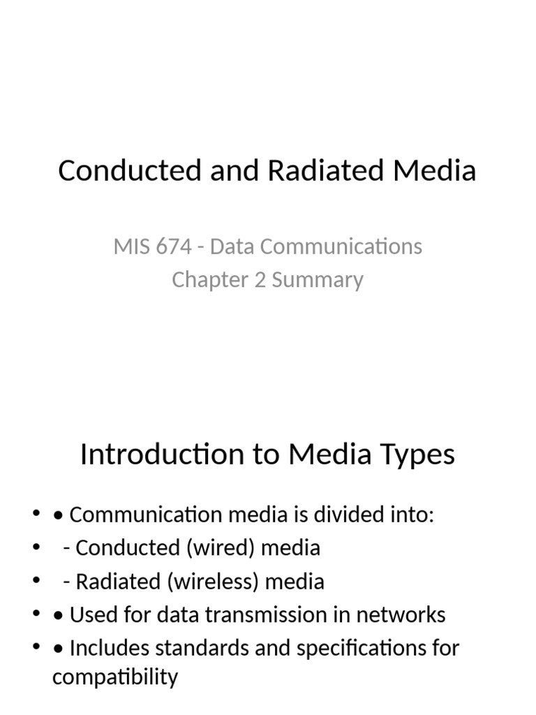 Conducted - and - Radiated - Media PowerPoint | PDF