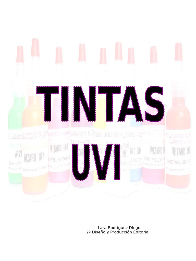 Composición y Tipos de Tintas en Impresión | PDF | Ultravioleta | Tinta