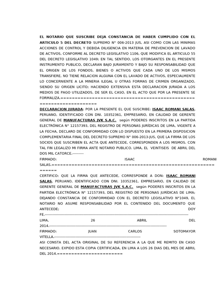 COPIA CERTIFICADA AUMENTO CAPITAL | PDF