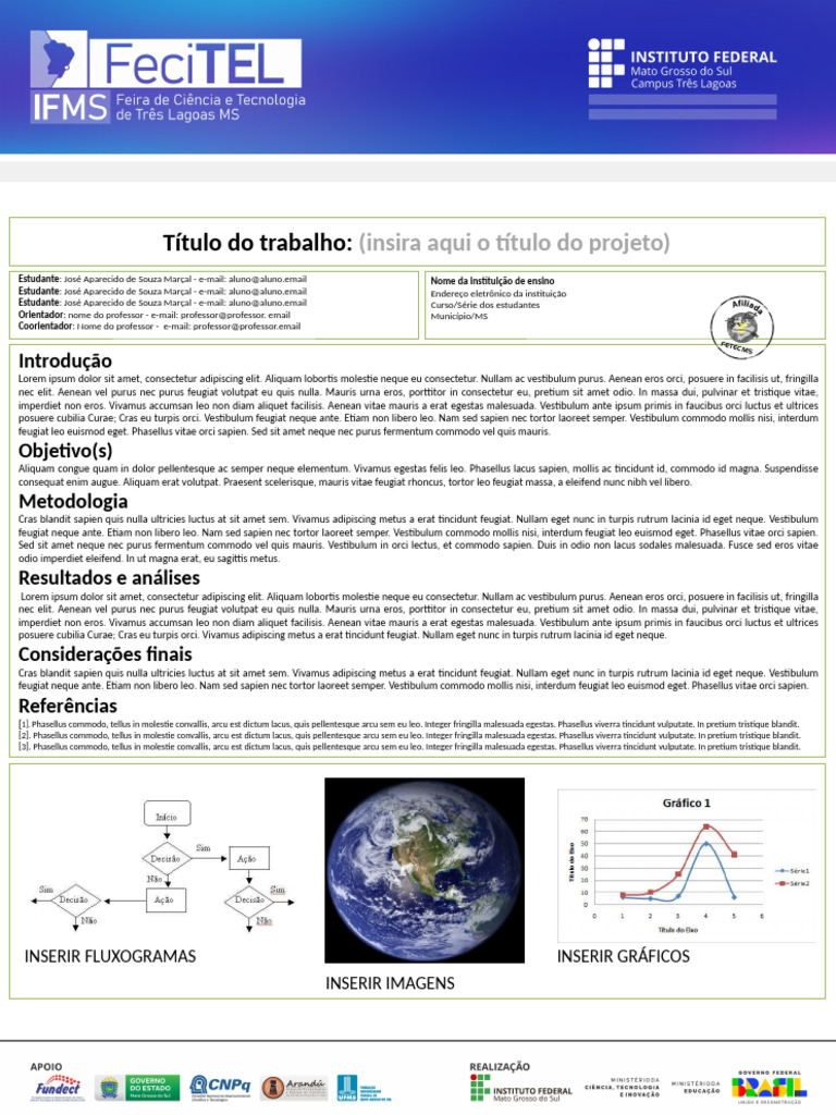 Edital Propi Ifms 052 2023 Feiras de Ciencia e Tecnologia Do Ifms TL Banner 90x120cm Fecitel ...