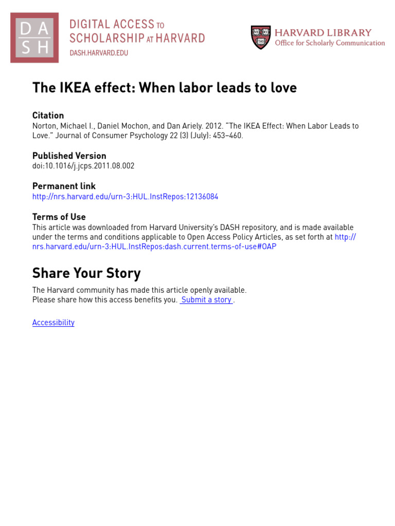 IKEA Love | PDF | Psychology | Psychological Concepts