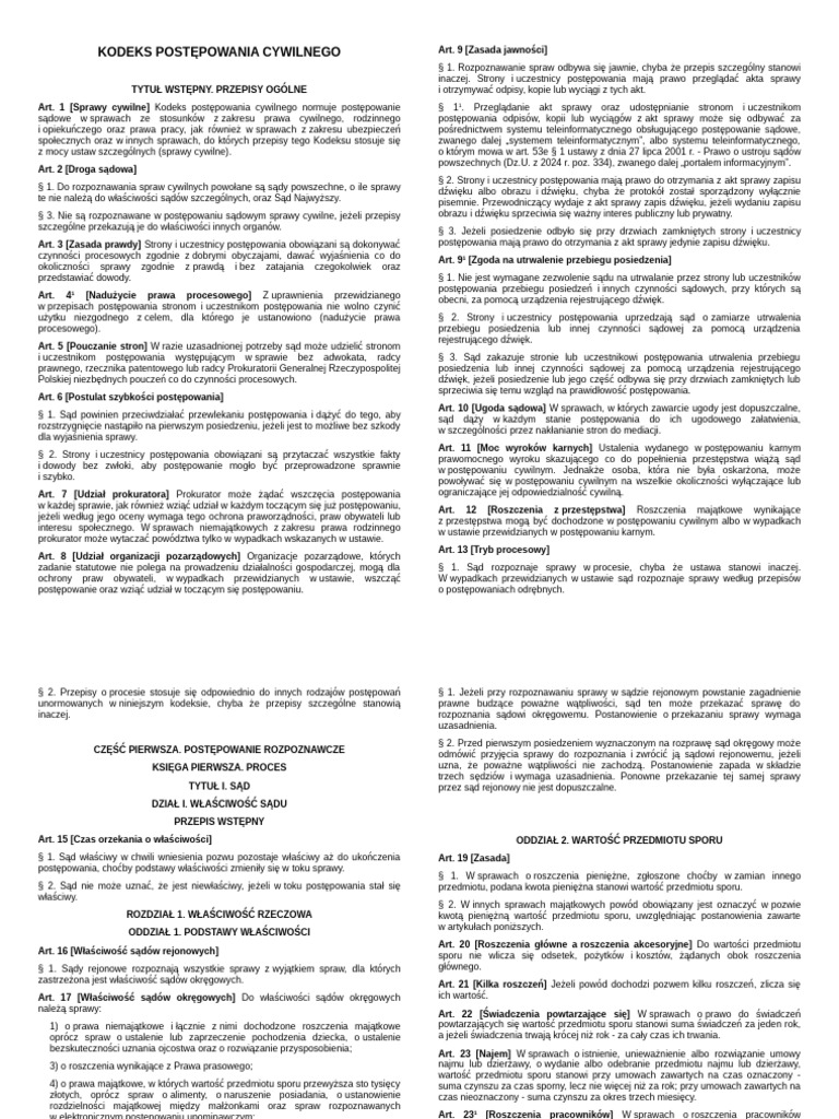 KPC art. 1-186 | PDF