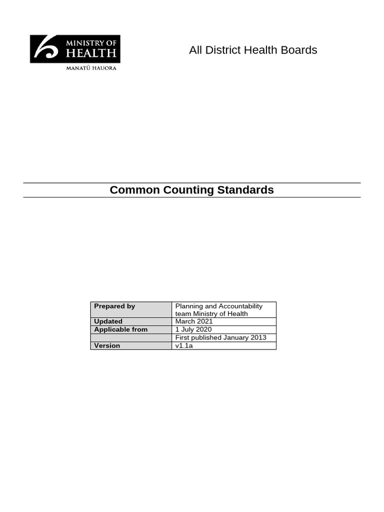 Common Counting Standards for Health Boards | PDF | Emergency ...