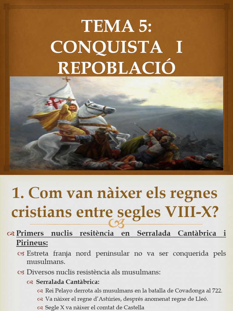 Tema 5 Conquista I Repoblació | PDF
