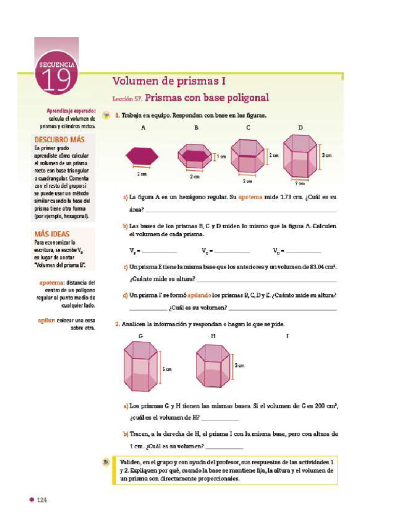 Volumen Prismas | PDF