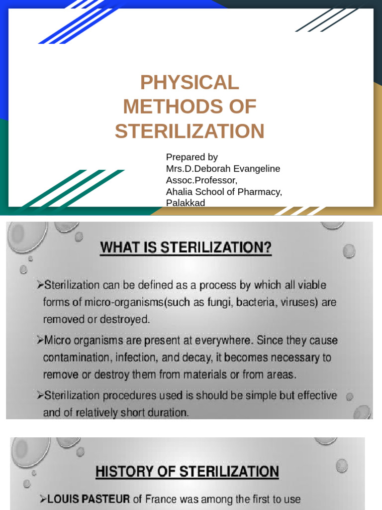Unit - II Physical Method of Sterilization | PDF