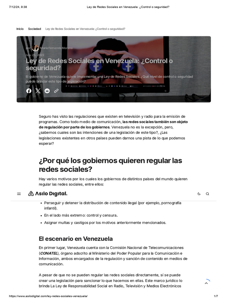 Ley De Redes Sociales En Venezuela Análisis Pdf Tolerancia Violencia