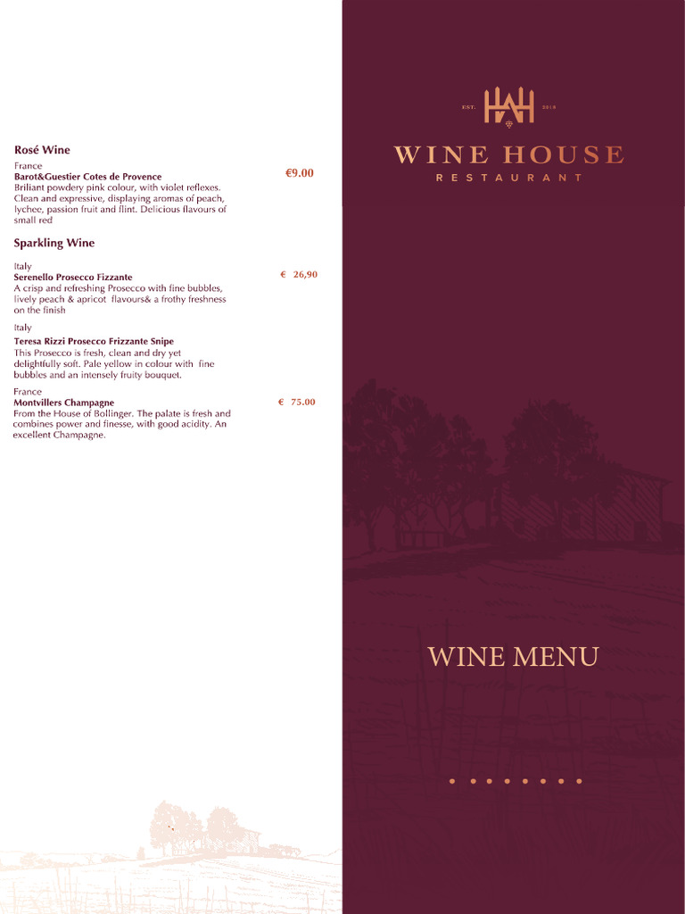 Wine House Swords Menu Overview | PDF | Tomato Sauce | Pasta