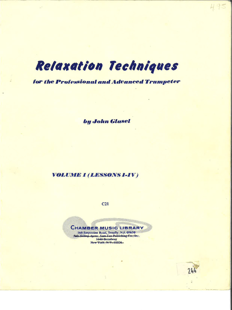 Relaxion Technique Vulume 1 | PDF