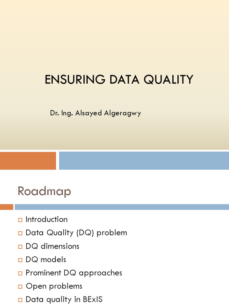 Ensuring Data Quality | PDF | Data Quality | Databases