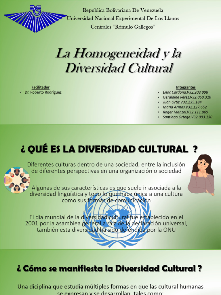 La Homogeneidad y La Diversidad Cultural | PDF | Sociedad | Diversidad ...