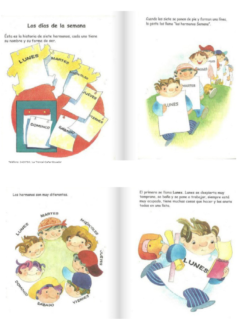 Cuento sobre los días de la semana | PDF