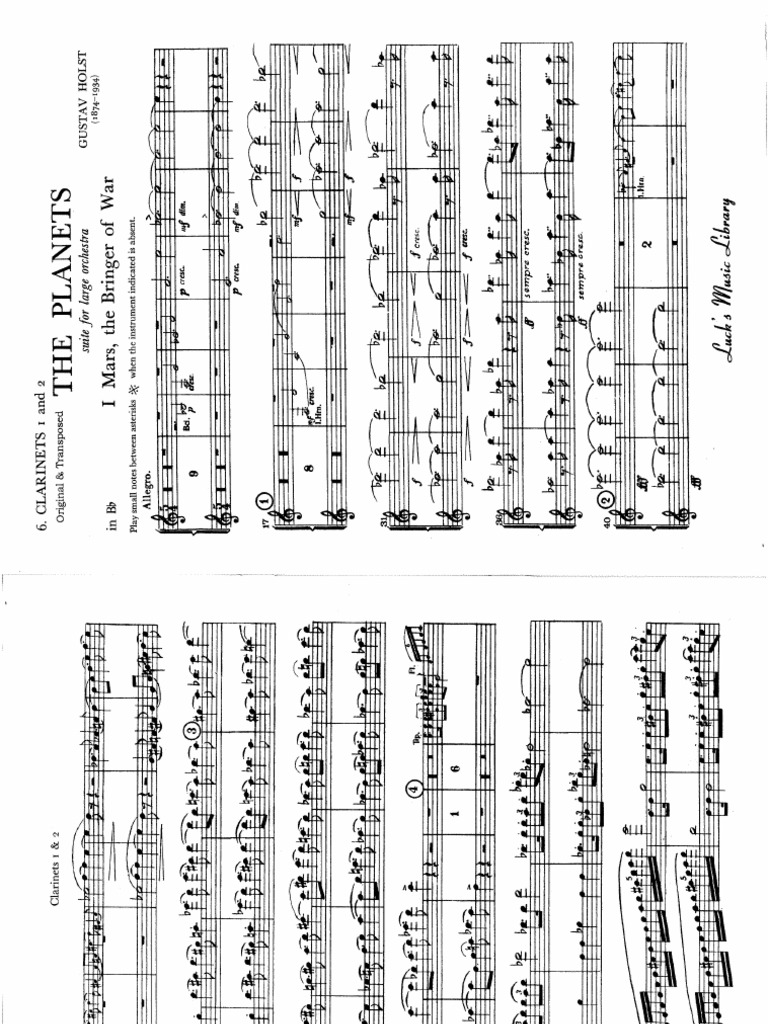 06 HOLST LosPlanetas_CL1+2_Orig+Transp (1) | PDF
