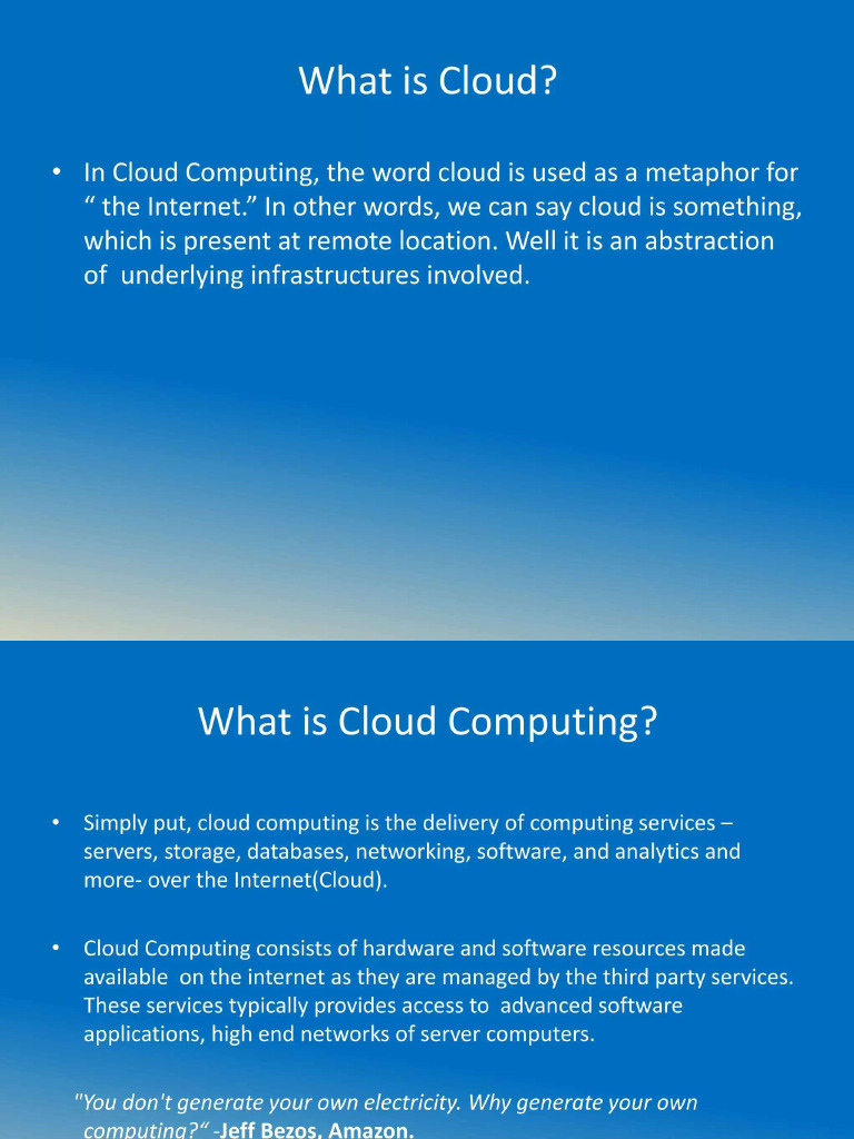 Cloud Computing Lecture 1 | PDF
