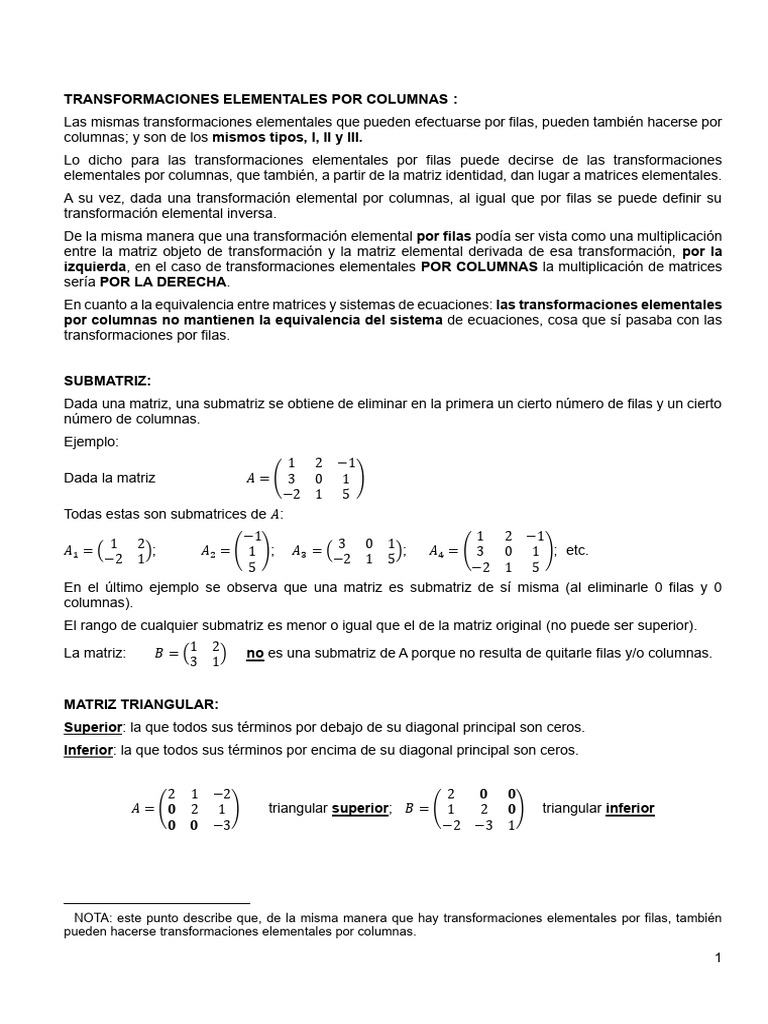 04 Matrices-3 | PDF | Matriz (Matemáticas) | Análisis matemático