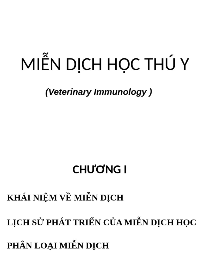 Chương 1 Khái Niệm Và Phân Loại Miễn Dịch | PDF