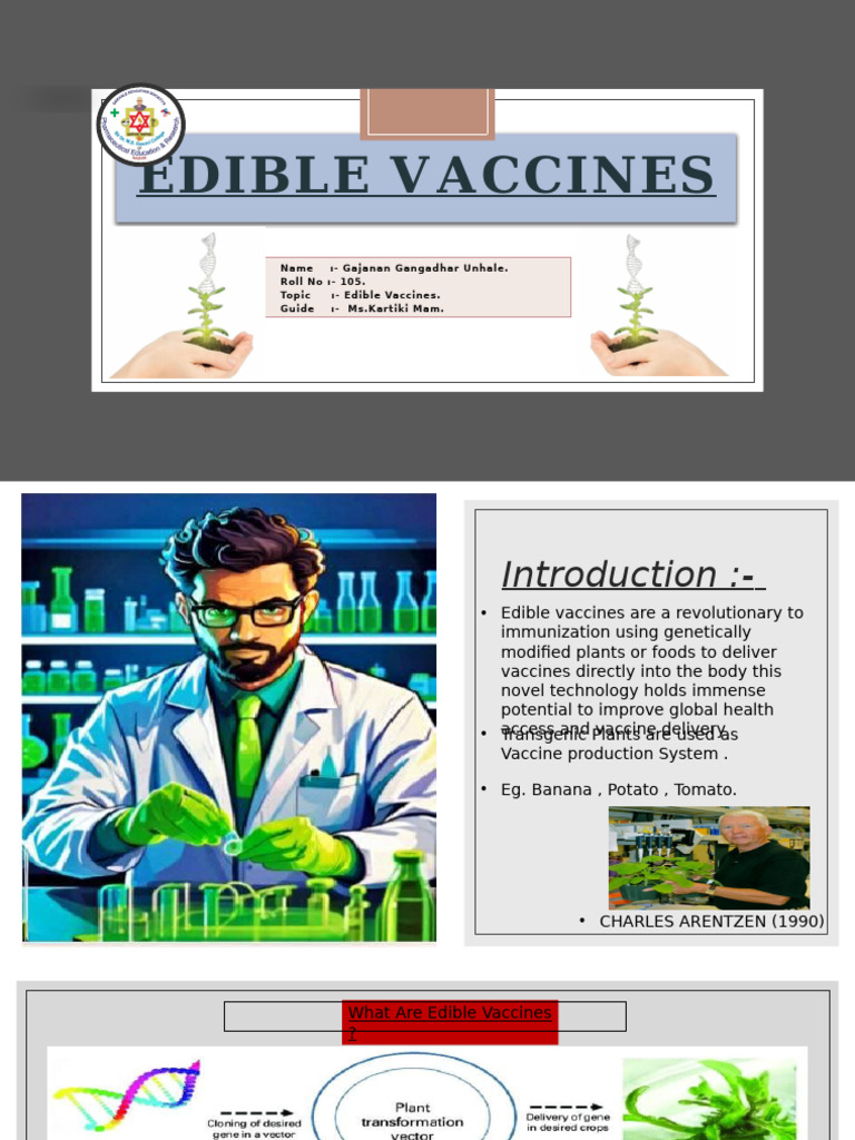 Edible Vaccines: A New Immunization Approach | PDF