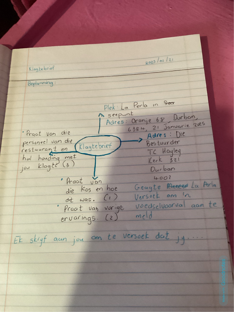 Klagtebrief by Hayley Cassiem ? | PDF