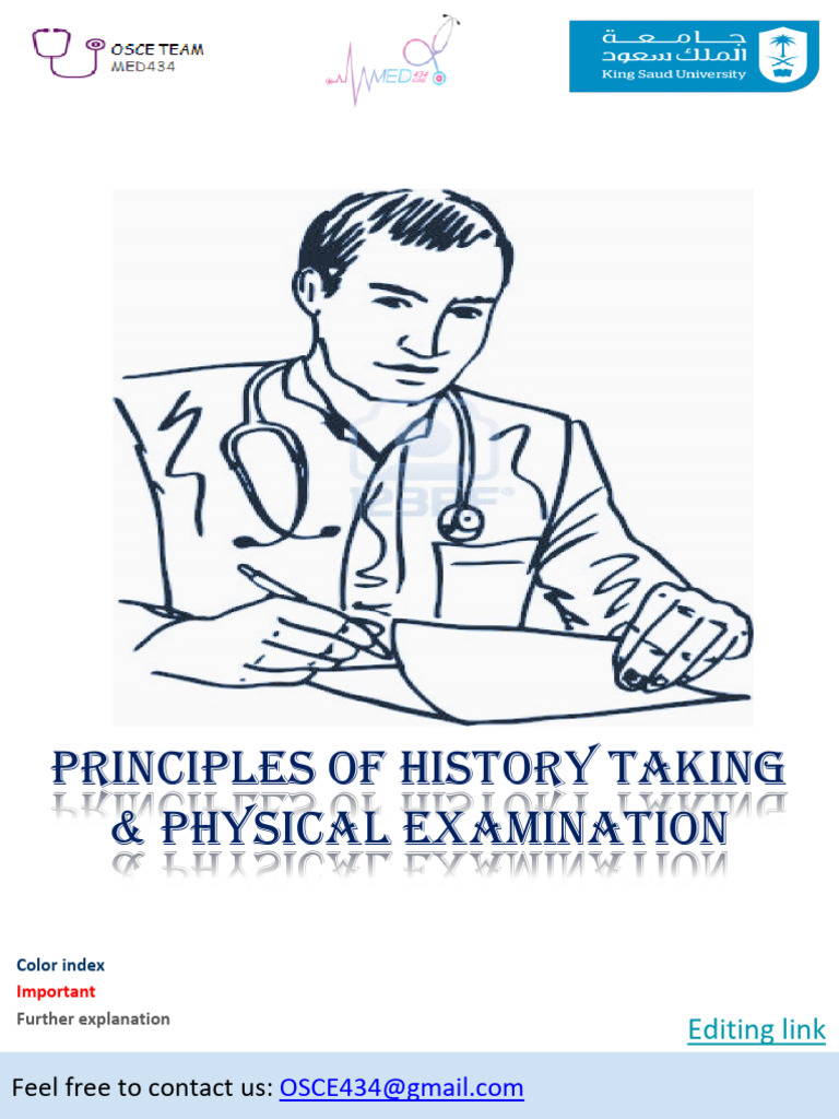Principles of History Taking & Examination | PDF | Allergy | Cough
