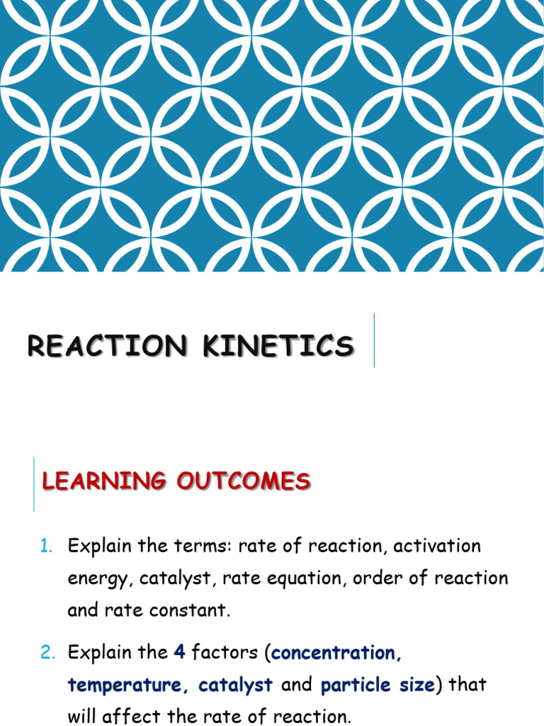 2 Reaction Kinetics | PDF | Reaction Rate | Chemical Kinetics