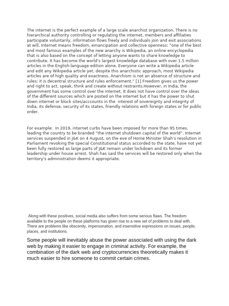 The Internet Is The Perfect Example of A Large Scale Anarchist ...