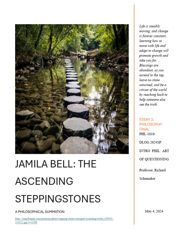 Essay 2-Philosphy Final-jamila Bell | PDF | Knowledge | Attitude (Psychology)