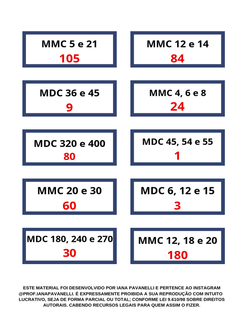 Diferenças entre MDC e MMC | PDF