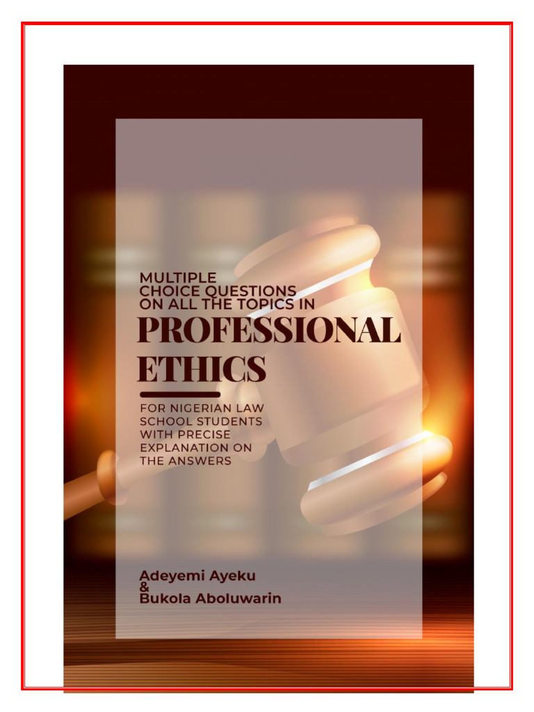 MCQS, Professional Ethics | PDF | Lawyer | Advocate