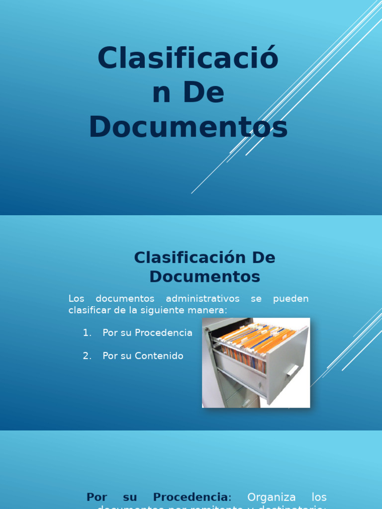 Clasificacion de Los Documentos | PDF
